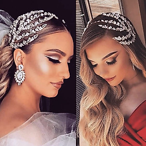 ULAPAN Wedding Headbands Bridal Headpieces Rhinestone Accessories Bride Bridesmaid Women Handmade
