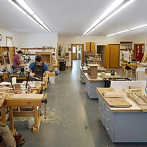 FAITHSAIL 4FT LED Wraparound Light Fixture Ceiling Mount, Ultra Slim 50W LED Garage Light Flush Mount, 4000K Neutral White, 5500 Lumens Office Light, Fluorescent Fixtures Replacement, 4 Pack