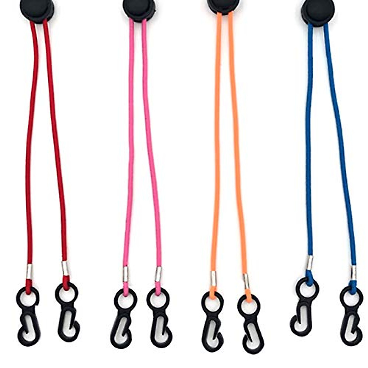Missli Adjustable Lanyard Straps for Adults/Kids - Safety Clip Holder Stopper Hang Around The Neck Rest&Ear Holder Rope Extender (Pink)