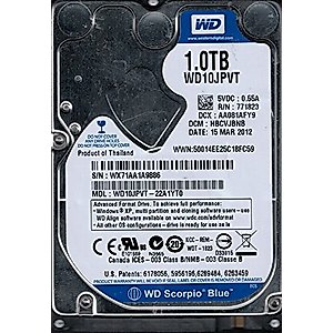 Western Digital WD10JPVT-22A1YT0 1TB DCM: HBCVJBNB