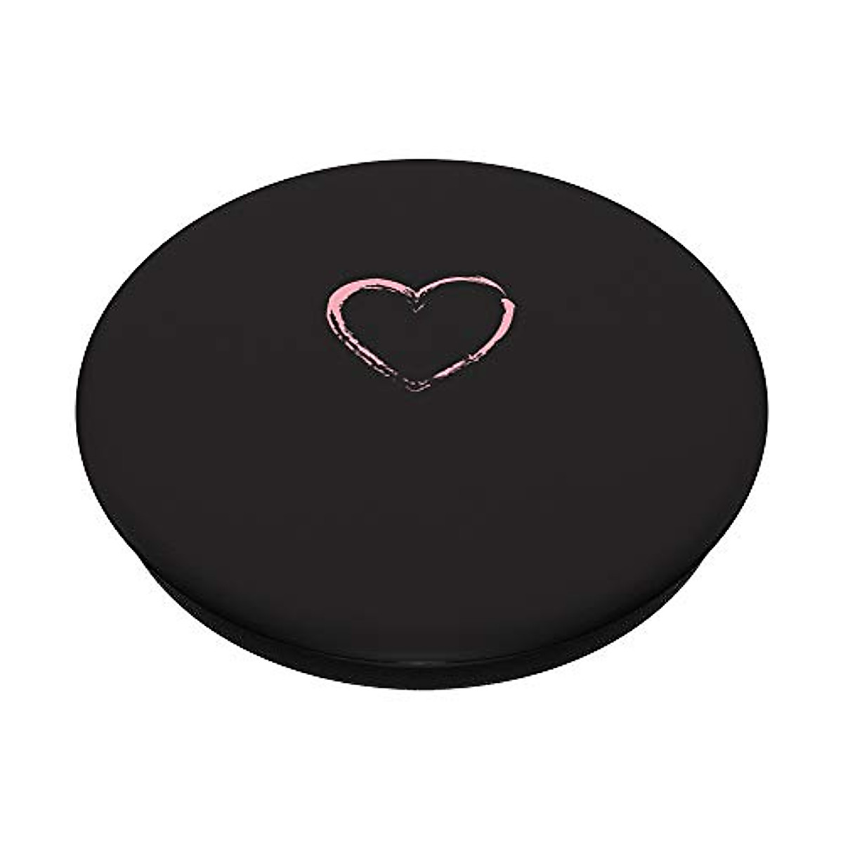 Pink Heart Black PopSockets Swappable PopGrip
