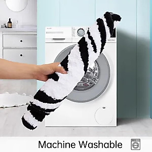 ACRYDECOR Creative Halloween Skull Face Shaped Rug Soft Bedroom Bedside Rug Non-Slip Playmats Floor Mat Living Room Mats (23.2X21.7 Inch)