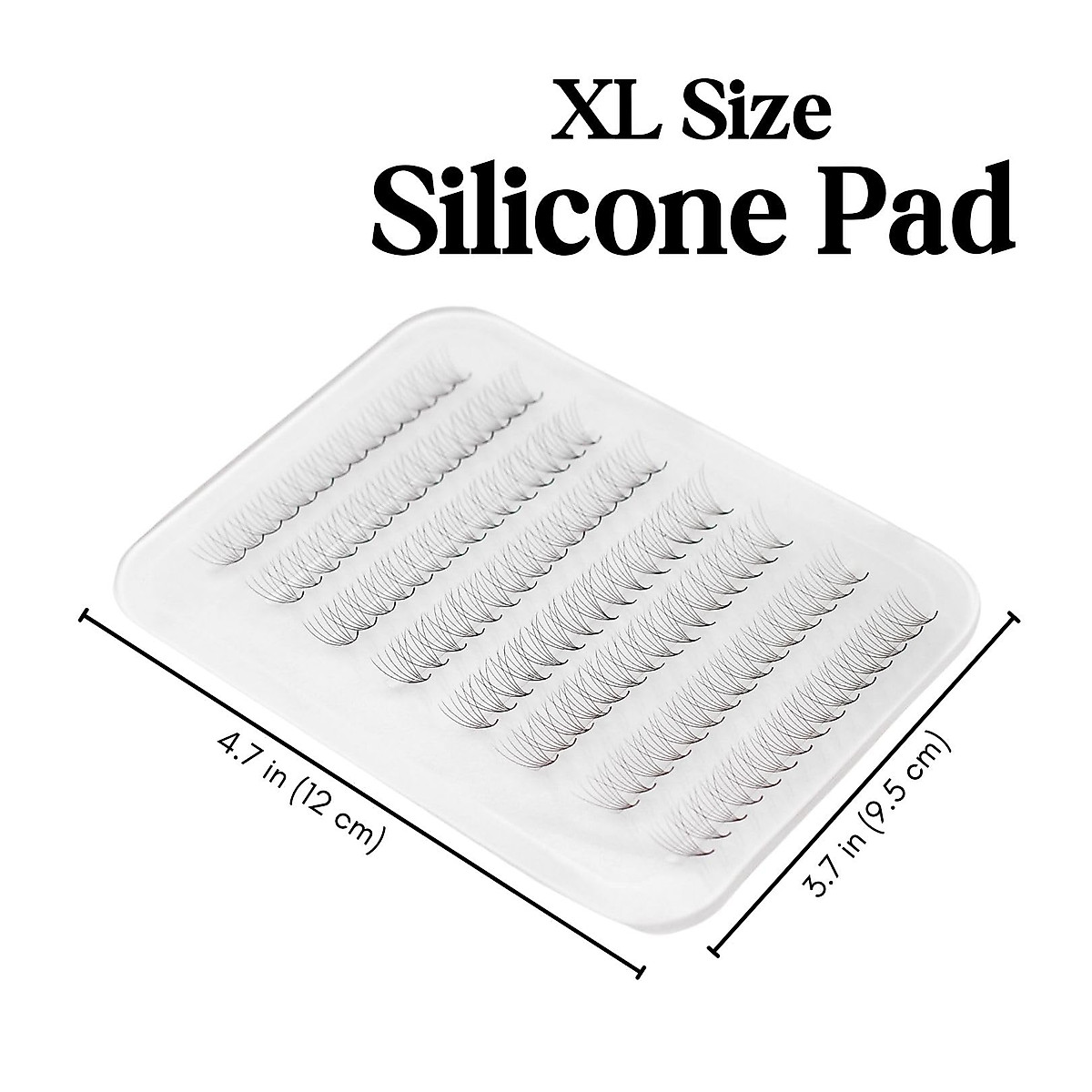 2 pcs Large Silicone Eyelash Pads for Lash Extension | XL Size 3.7 x 4.7 inches | Premade Lash Holder Sticker for Eyelash Extension Supplies