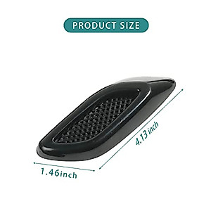 ESEWALAS 6PCS Car Side Vent Air Flow Decal,Universal Auto Air Flow Bumper Side Vent Decal,Car Exterior Decal Intake Grille Sticker,Car Decal Trim Decorative (Black)