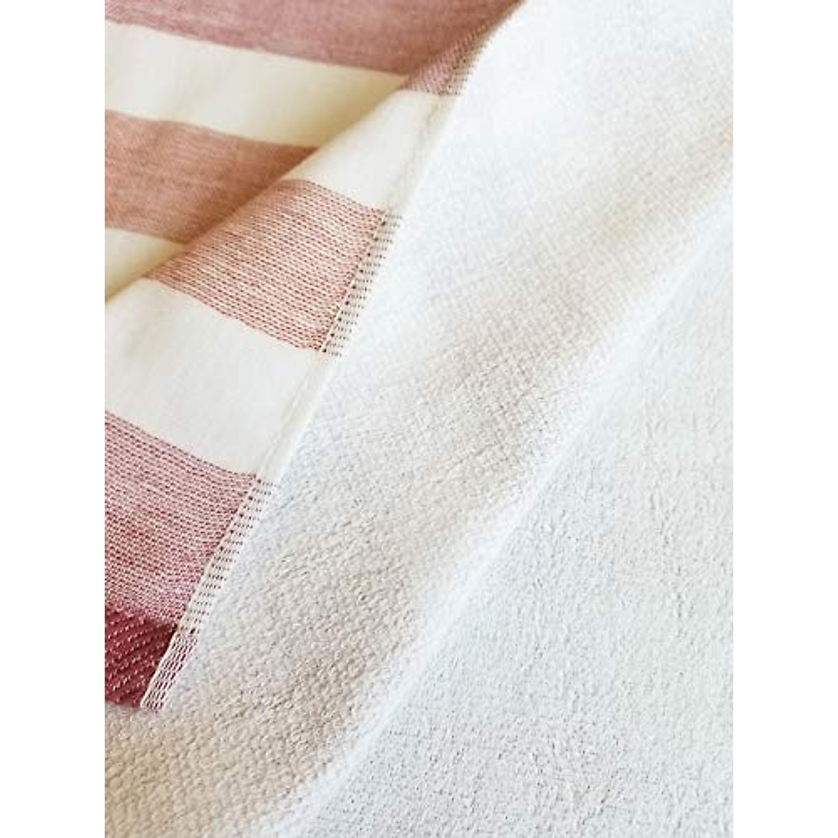 IPPINKA Senshu Japanese Towel, Ultra Soft, Quick-Drying, Two-Tone Stripes, Red (Wash/Face Towel)