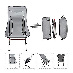 TRENTSNOOK Exquisite Camping Stool Outdoor Folding Chair Seat Portable Steel Stool Beach Chair Fishing Beach Barbecue Camping Picnic Picnic (Color : Black)