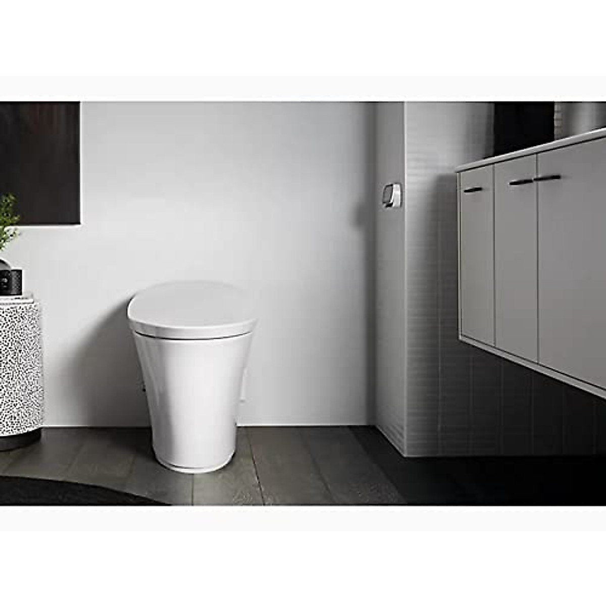 Kohler K-5401-PA-0 Veil Comfort Height Skirted One-Piece Elongated Dual-Flush Intelligent toilet, White