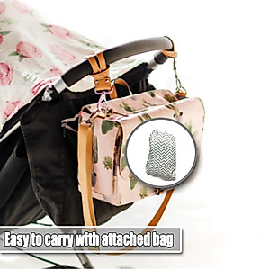 Portable Shopping Cart Cover, High Chair and Grocery Cart Covers for Babies, Kids, Infants & Toddlers, Attached Carry Bag (Gray Chevron)