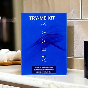 Mevys Try Me Kit - Starter Kit With Lemon Keratin, Clarifying Shampoo and Leave-In, Hair Keratin Treatment for Smoothing and Repair Damage Hair, Anti Frizz Control Repair Treatment for Frizzy Dry Hair