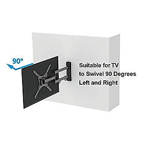 Mount Plus MP-L28-400 Long Arm Full Motion TV Wall Bracket with 28 inch Extension Articulating Arm | Fits Screen Sizes 23 to 55 Inch | VESA 400x400mm Compatible (28" Extension 19" to 55" TV)