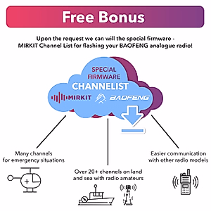 Mirkit Baofeng UV-5R MK4 8W Max Power 2024 Two Way Radio VHF/UHF 144-148/420-450 mhz Ham Radio with 1800 mAh Baofeng Battery, Mirkit Software & Lanyard for Walkie Talkie