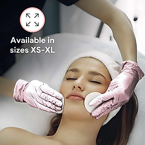 WECARE Pink Disposable Nitrile Gloves Small - 50 Pack - 3 Mil - Powder and Latex Free - Non-Sterile - Food Safe Gloves