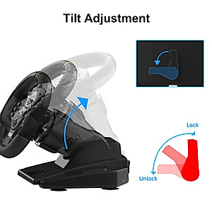 Steering Wheel for Xbox 360，PC Gaming Racing Wheel，volante para PC, 180 Degree Driving Wheel with pedals and shifter for XBOX 360 / PS3 / PC/Switch/Android