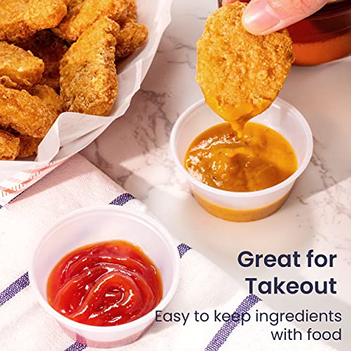 Fit Meal Prep [250 Pack] 2 oz BPA Free Plastic Portion Cup - Disposable Jello Shots Sauce Condiment Souffle Dressing Mini Containers, Cups No Lids