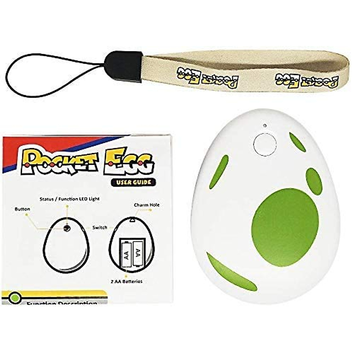 Pocket Egg Auto Catch for Go Plus Accessory, 20m Range Long Distance Wireless Bluetooth for Android & iPhone, Long Standby Time (Green)