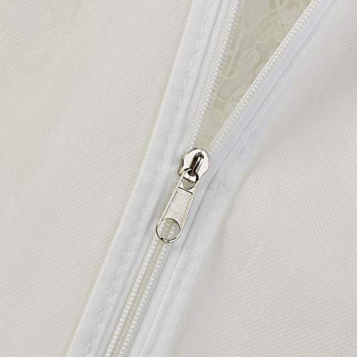 VANVENE Large Garment Bags 72 Saver Dustproof Cover Storage Bag Wedding Dress Bag Prom Ball Gown Garment Clothes Protector (White)