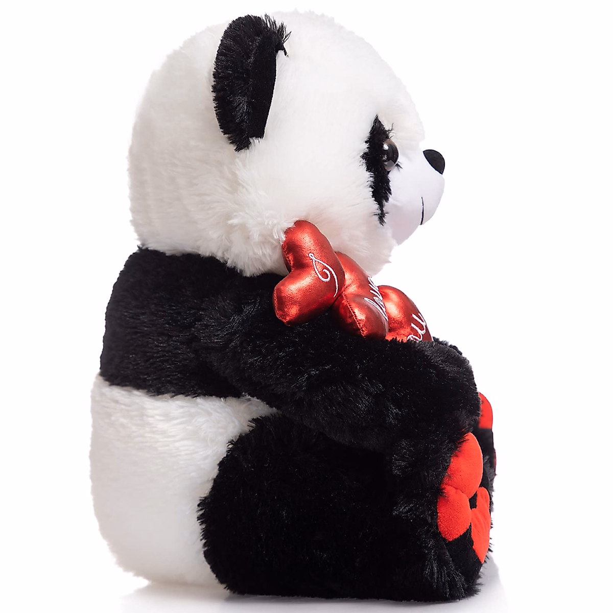 HollyHOME I Love You Panda Stuffed Animal Plush Panda with Red Hearts and Bow Sweet Plush Toy for Valentine's Day 20 inch
