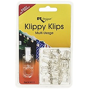 RV Designer M111, Klippy Klips Awning Clips, Light Hangars, 10 Per Pack,Clear