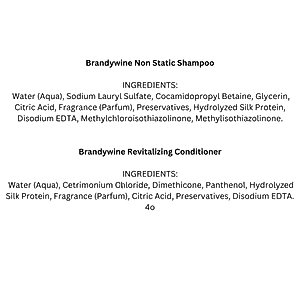 Brandywine Non Static Shampoo 16 Ounce & Revitalizing Conditioner 8 Ounce, Value Pack