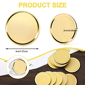 10Pcs Brass Laser Engraving Blanks Challenge Coin Blanks 40mm Diameter with Acrylic Protection Box for Personalized DIY Gift for Birthday Holidays Travel Commemorative Collection