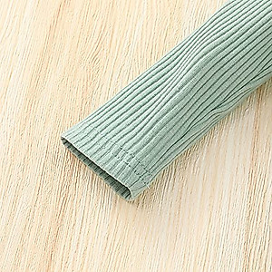 Thorn Tree Newborn Baby Girl Boy Long Sleeve Clothes Set Winter Fall Suit (Green, 3-6 Months)