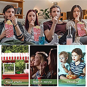 202 PCS Popcorn Machine Supplies Set - Aluminum Popcorn Scoop and Salt Shaker with Handle - 1 Oz Popcorn Bags Bulk (200 Count) for Theater Tools Supplies