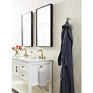 Amerock BH26542BBZ | Golden Champagne Single Robe Hook | 2-1/4 in. (57 mm) Length Towel Holder | Arrondi | Towel Hook for Bathroom | Bathroom Hardware | Bath Accessories