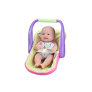 JC Toys, 14" Lots to Love Babies Doll and Car Seat - 4 Multi-position Carrier - Posable & Waterproof - Ages 2+