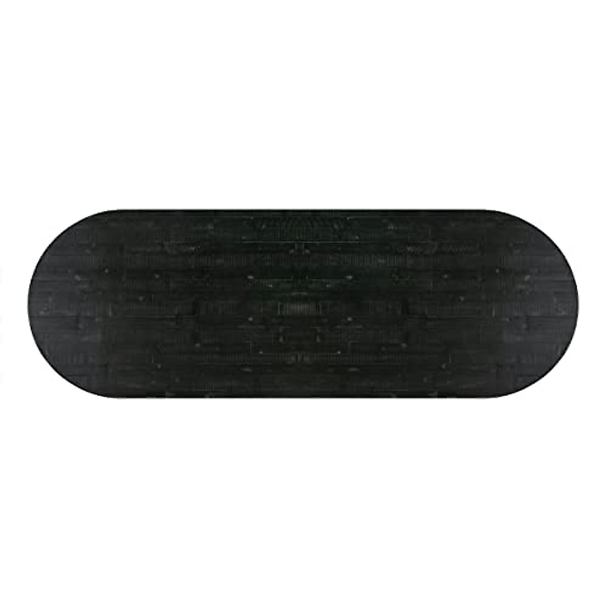 TOV Furniture Rishi 30" H Oval Rope Modern Acacia Wood Dining Table in Black