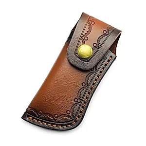 Pocket Knife Sheath Handmade Pouches Leathers Knife Holsters Folding Knife Holder Outdoor Carry Sheath Tool Easy to Use Pocket Knife Sheath Holder Durable