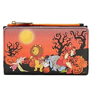 Loungefly Disney Winnie the Pooh Halloween Group Glow-in-the-Dark Flap Wallet
