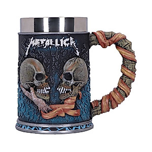 Nemesis Now Metallica Sad But True Tankard 15.5cm, Resin, Blue, Officially Licensed Metallica Merchandise, Inspired by Pushead Artwork, Cast in The Finest Resin, Expertly Hand-Painted