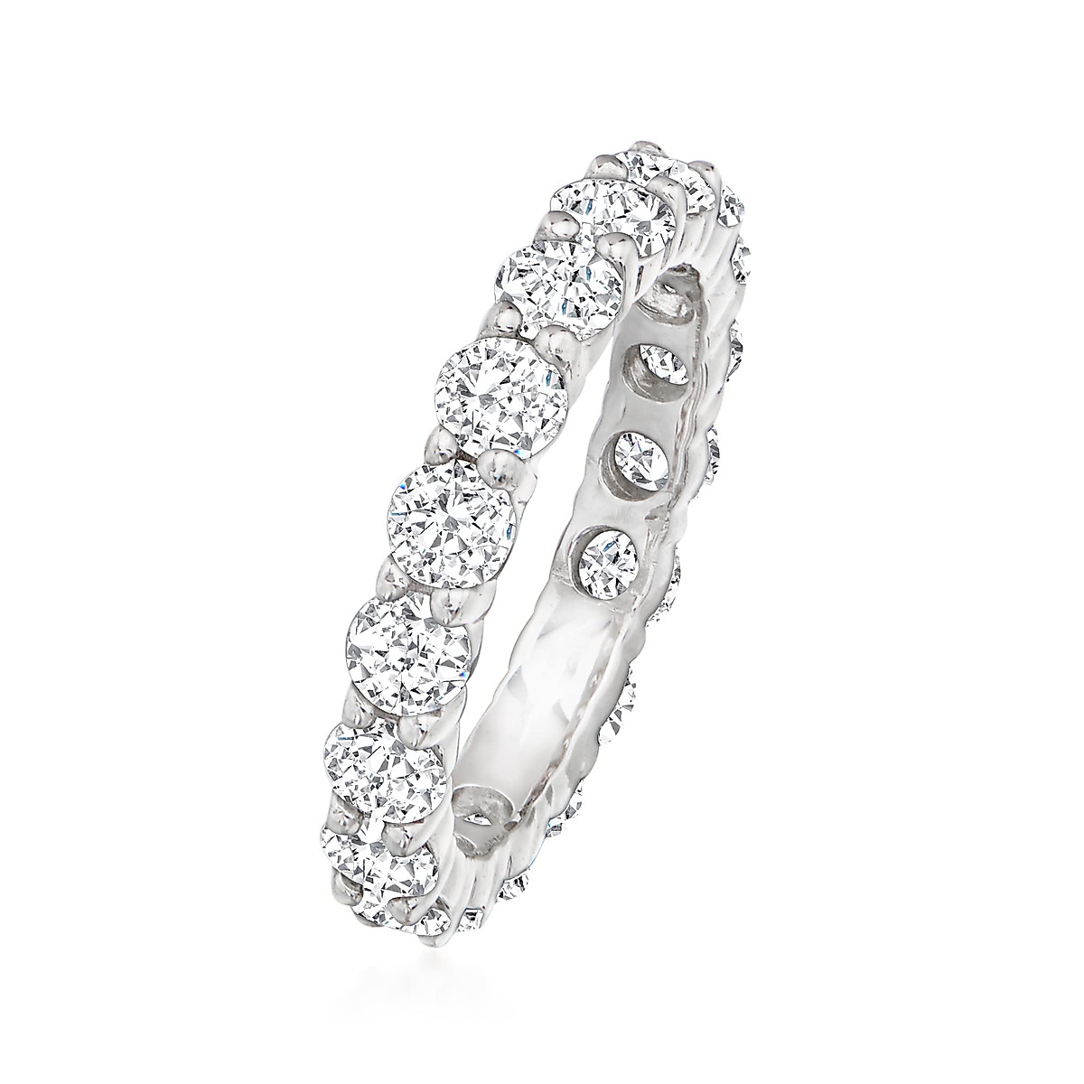 Ross-Simons 2.75 ct. t.w. CZ Eternity Band in Sterling Silver. Size 5
