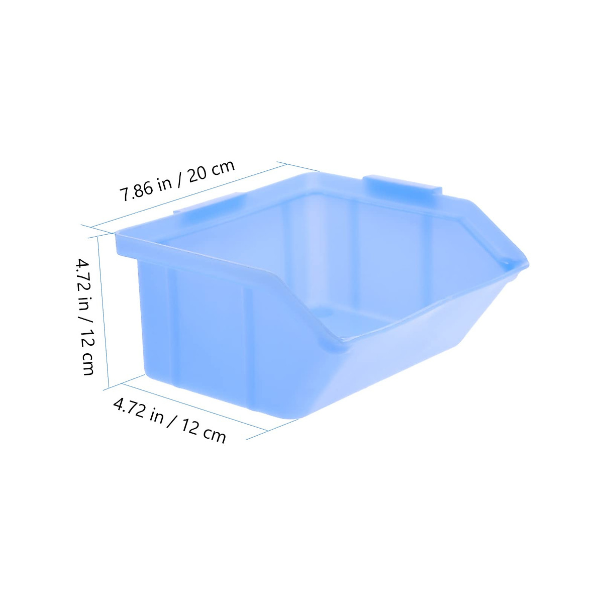 DOITOOL 12PCS Plastic Storage Bin Hanging Stacking Containers, Stackable Storage Bins Workshop Tool Organizer Bins for Parts Garage, 10X9X4. 5CM