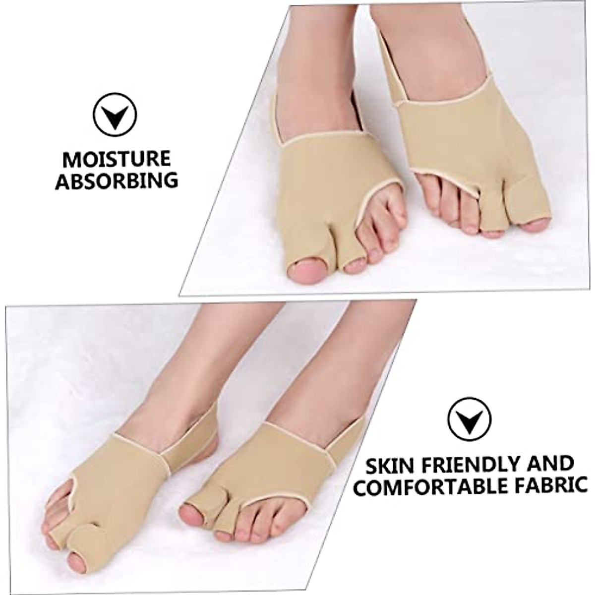 Healeved Wrist Supports Foot Protector Wrist Splints Thumb Splint Silicone Socks 2 Pairs Bunion Night Splint Silicone Spacers Bunion Hallux Valgus Correct Cover Socks