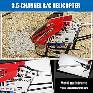 VanFty Large Fall Resistant Rc Helicopter for Adults Helicopters Remote Control Charging 3.5 Channels RC Drone Helicopter Toys with LED Light Night Sky Flight Teenagers Boys Girls Gift