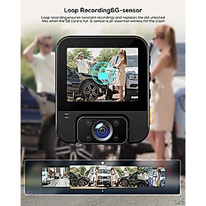 iZEEKER 2K Dash Cam Front and Inside, 1440P Dual Dash Camera for Cars with Starvis Sensor, Infrared Night Vision for Taxi Driver, Accident Record, Loop Recording, Parking Mode