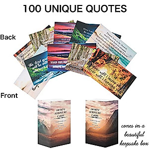 100 Mini Prayer Cards for Women and Men with Full Scripture, Bulk Religious Motivational Cards with Inspirational Scripture, Bulk Inspirational Religious Christian Gifts for Women and Men