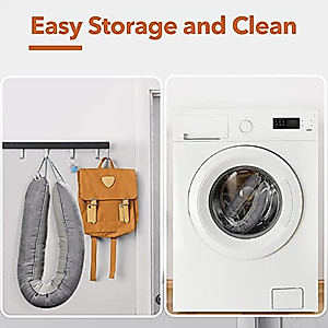 Door Draft Stopper,YOOGO 36 Inch Under Door Draft Blocker for Bottom of Door,Weighted Under Door Draft Noise/Wind/Light/Air/Dust/Odor Blocker for Apartment Door Gap Filler Bottom,Fabric Draft Guard