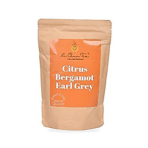Organic Citrus Bergamot Earl Grey Tea : Loose Leaf Autophagy Tea with Extra Bergamot pieces – Not your Regular Earl Grey : A Full 30% Citrus Bergamot - 3.5 ounces