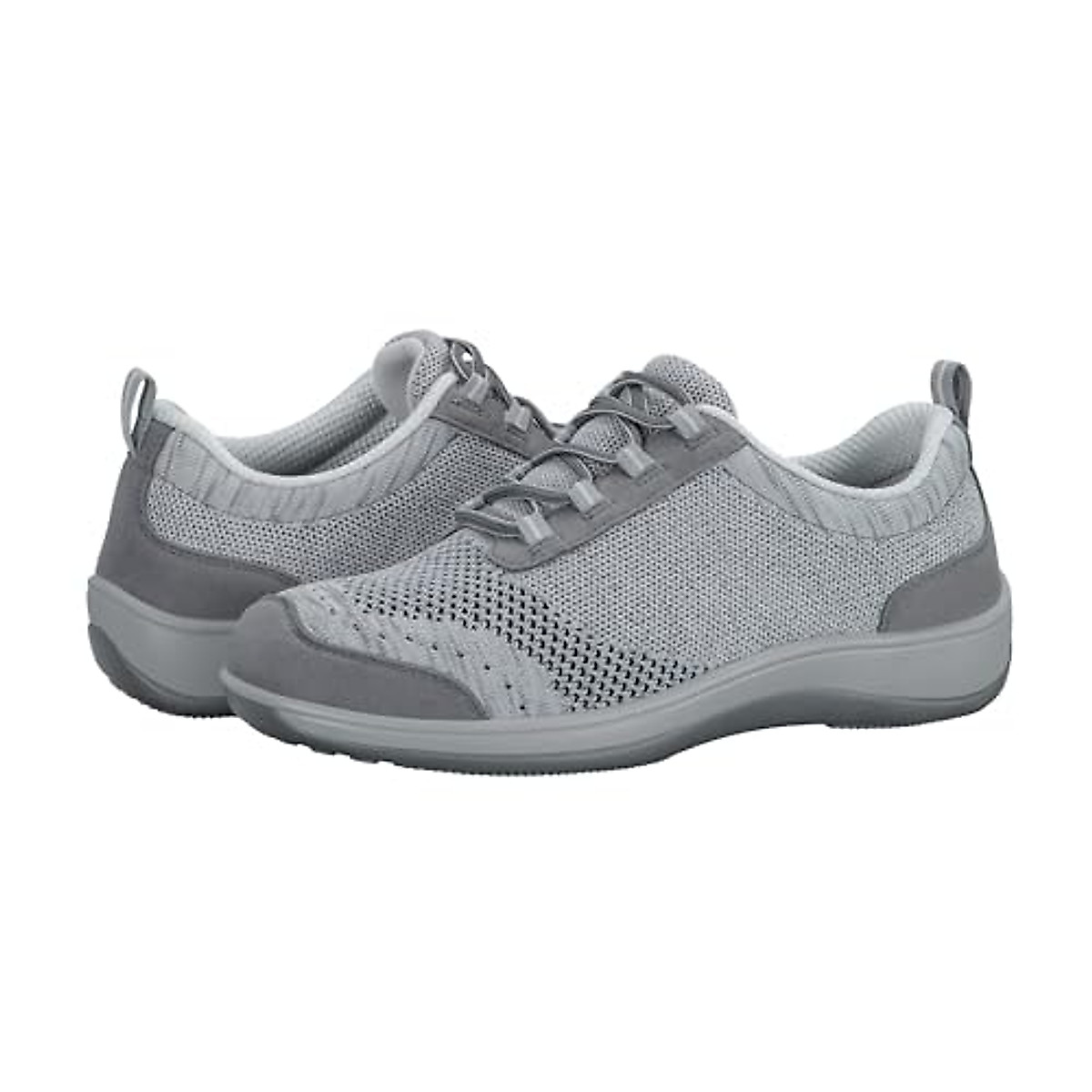 Orthofeet Women's Palma Casual, Gray, 8 X-Wide