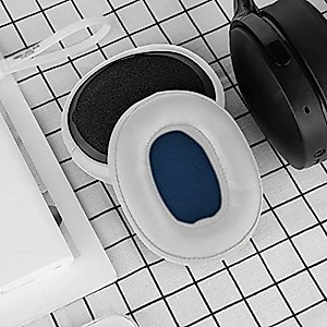 Geekria QuickFit Replacement Ear Pads for Skullcandy Crusher Wireless, Crusher Evo, Crusher ANC, Hesh 3 Headphones Earpads, Headset Ear Cushion Repair Parts (White)