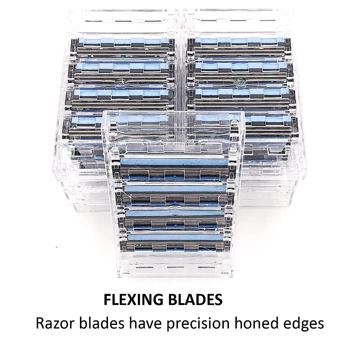 Taconic Shave, 40 Triple Razor Blade Cartridges – Compatible with Gillette Sensor, Sensor Excel, Sensor 3, Sensor 2 & Personna Triflexx Razor Handles – Flexing Blades adjust to your skin's contours