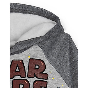 STAR WARS The Mandalorian Grogu Big Boys Fleece Pullover Hoodie Gray 10-12