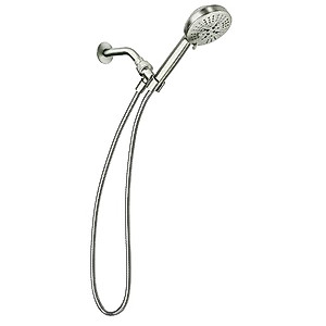 Moen Hydro Energetix Spot Resist Brushed Nickel Detachable Handheld Shower Head, 200H0SRN