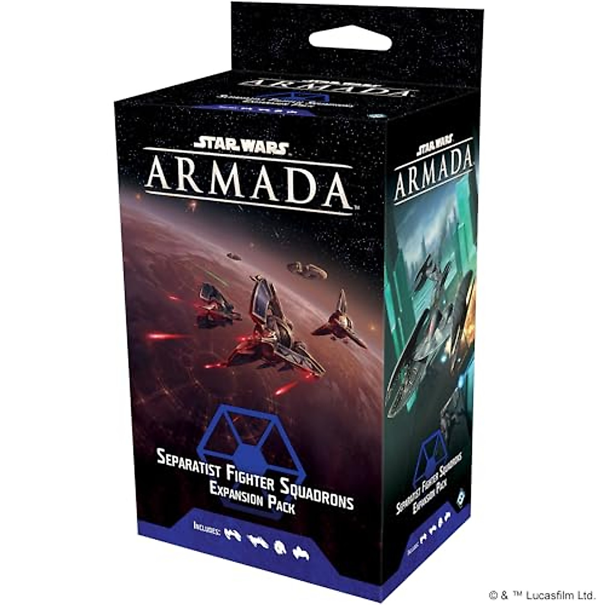 Star Wars Armada Separatist Fighter Squadrons EXPANSION PACK | Miniatures Battle Game | Strategy Game for Adults and Teens | Ages 14+ | 2 Players | Avg. Playtime 2 Hours | Made by Fantasy Flight Games