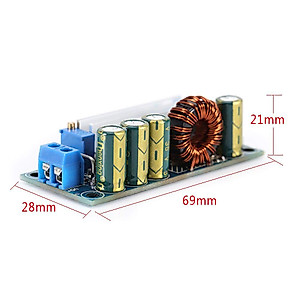 Step Up/Down Converter, 10A Fuse Boost/Buck Converter Module DC-DC 5V-30V to 0.5V-30V for Powering Speaker Audio Amplifier