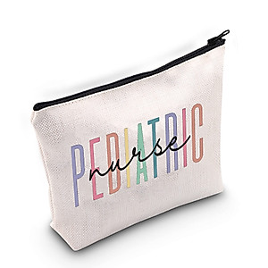 BLUPARK Pediatric Nurse Makeup Bag Nursing Gifts for Women Pediatric Nurse Grad Gifts Pediatric Nurse Survival Kit Nurse Accessories for Work (Pediatric Nurse W)