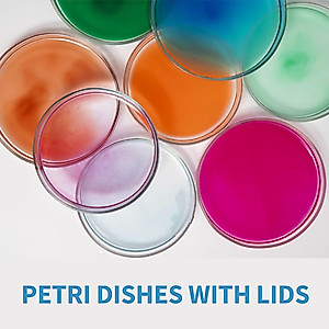 20 Pack Sterile Plastic Petri Dishes with Lid, 90mm Dia x 15mm Deep