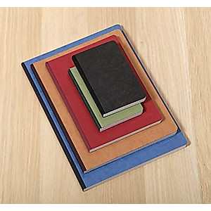 Clairefontaine - Ref 793461C - Age Bag Thread-Bound Notebook (192 Pages) - A5 Size, Lined Rulings, 90gsm Brushed Vellum Paper, Elastic Closure - Black Cover
